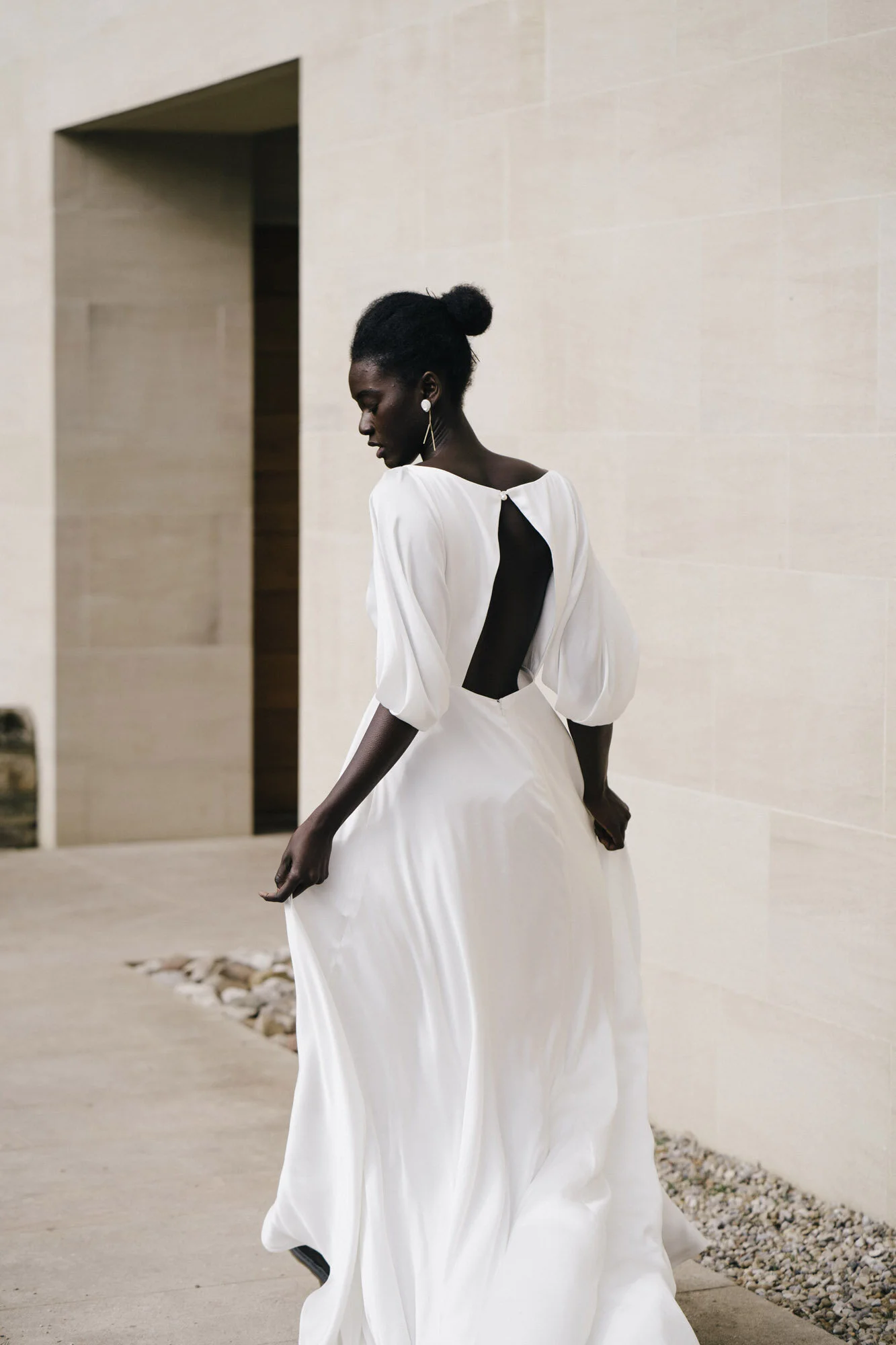 The Obsession Dress. Understated simple wedding dress with sleeves, V ...