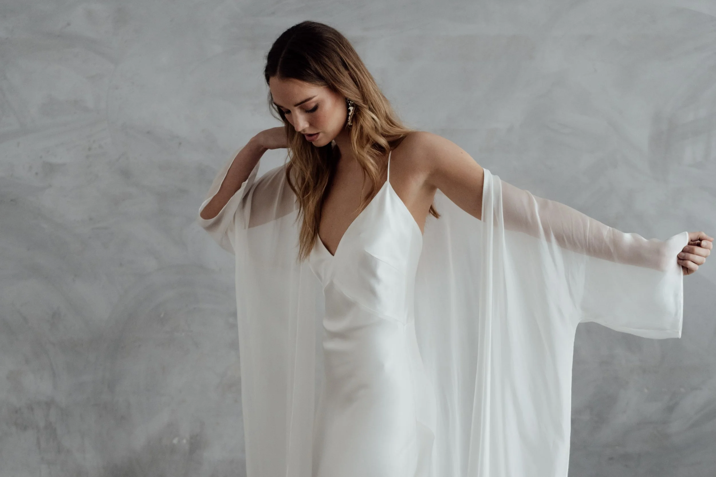 The Kimono Robe. A modern bridal cover-up kimono, cut from sustainable ...