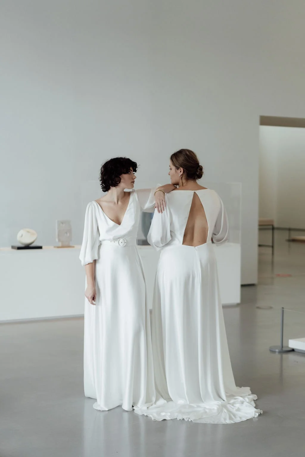 The Obsession Dress. Understated simple wedding dress with sleeves, V ...