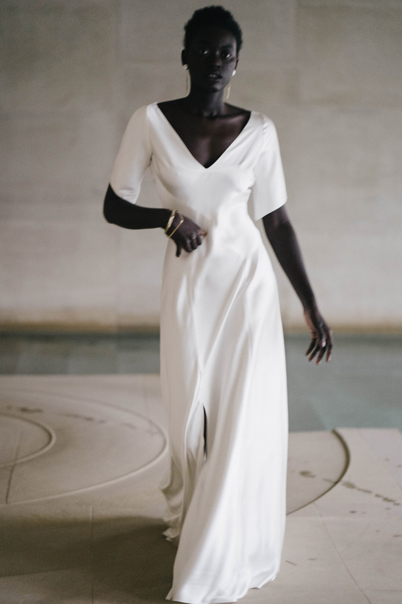 The Addiction Dress. Bias cut 100% silk wedding dress with sleeves ...