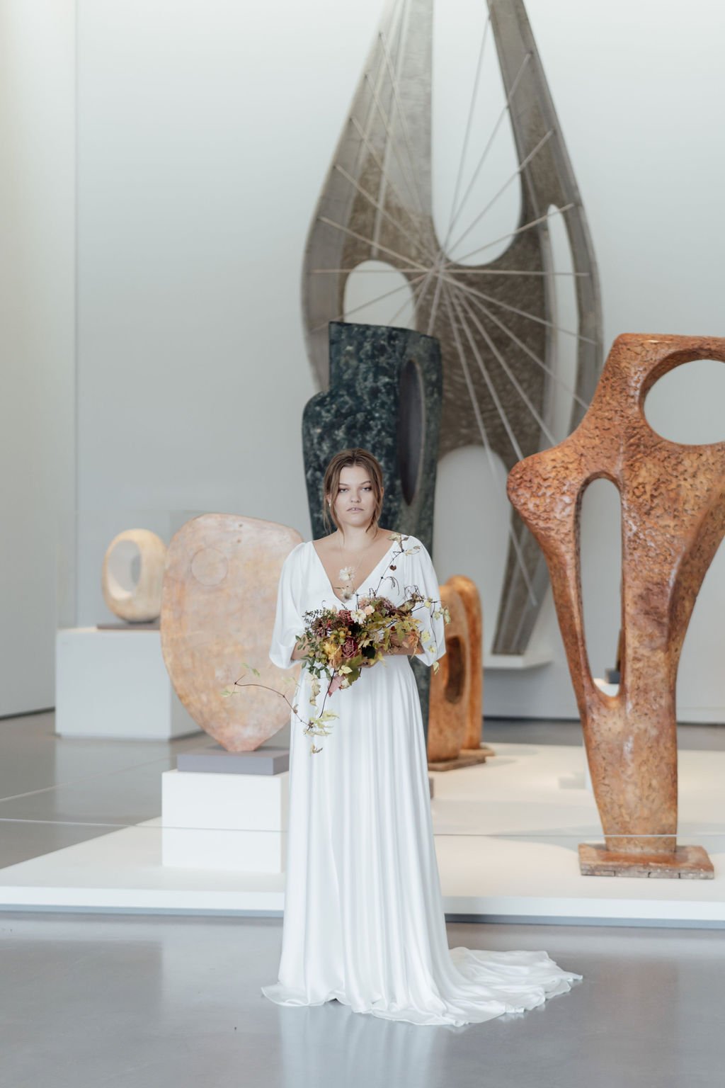 The Obsession Dress. Understated simple wedding dress with sleeves, V ...