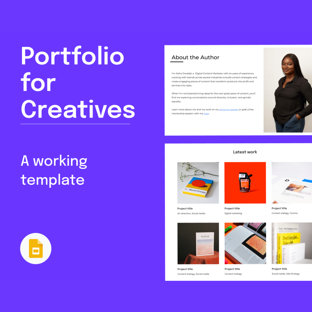How to Build a Great Portfolio As a Creative — Aisha Owolabi