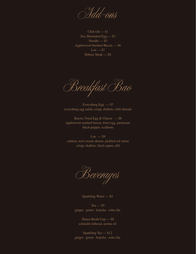 Menu — Ramen by Ra