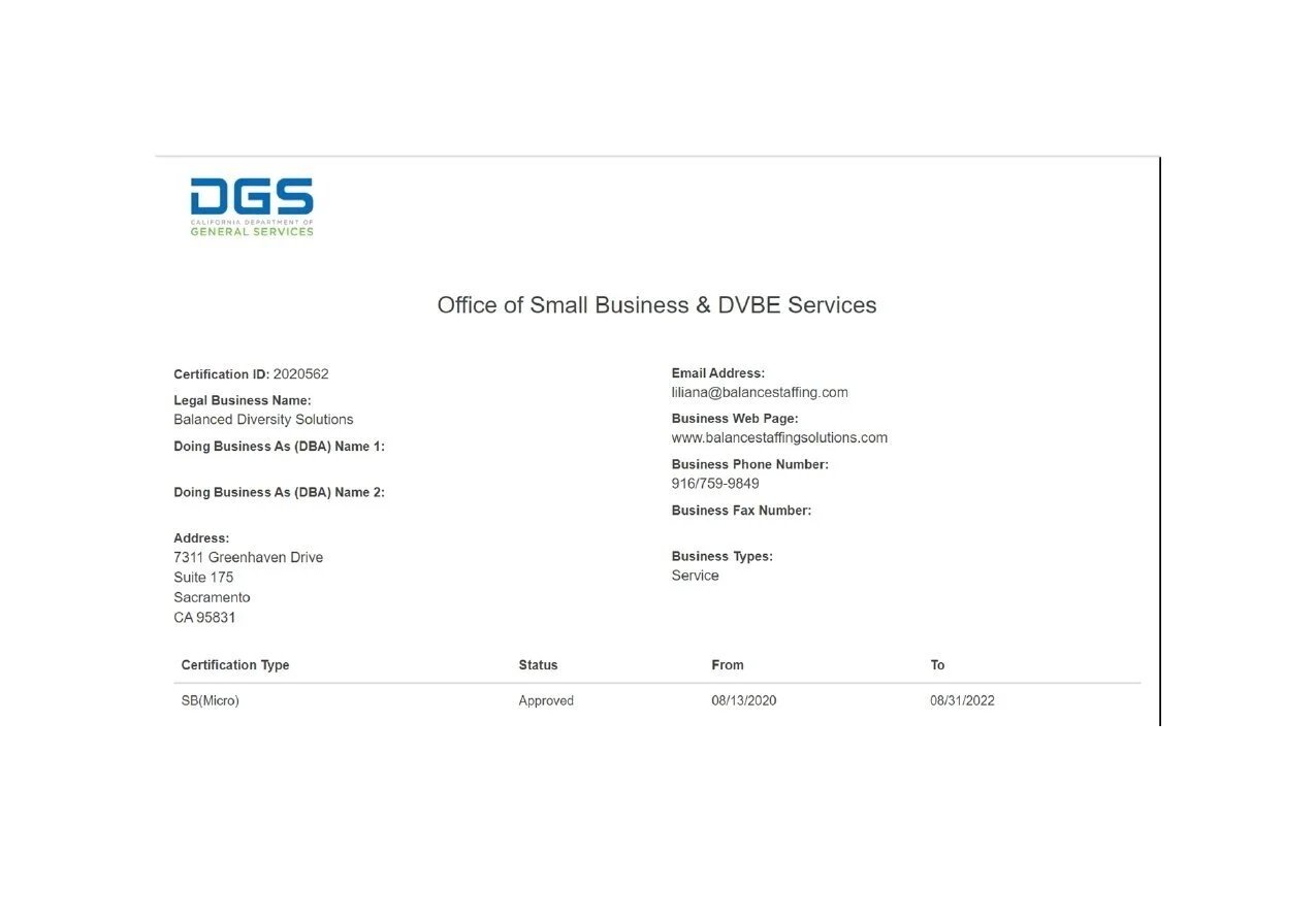 Who Is Balanced Diversity — Balanced Diversity Staffing Sacramento