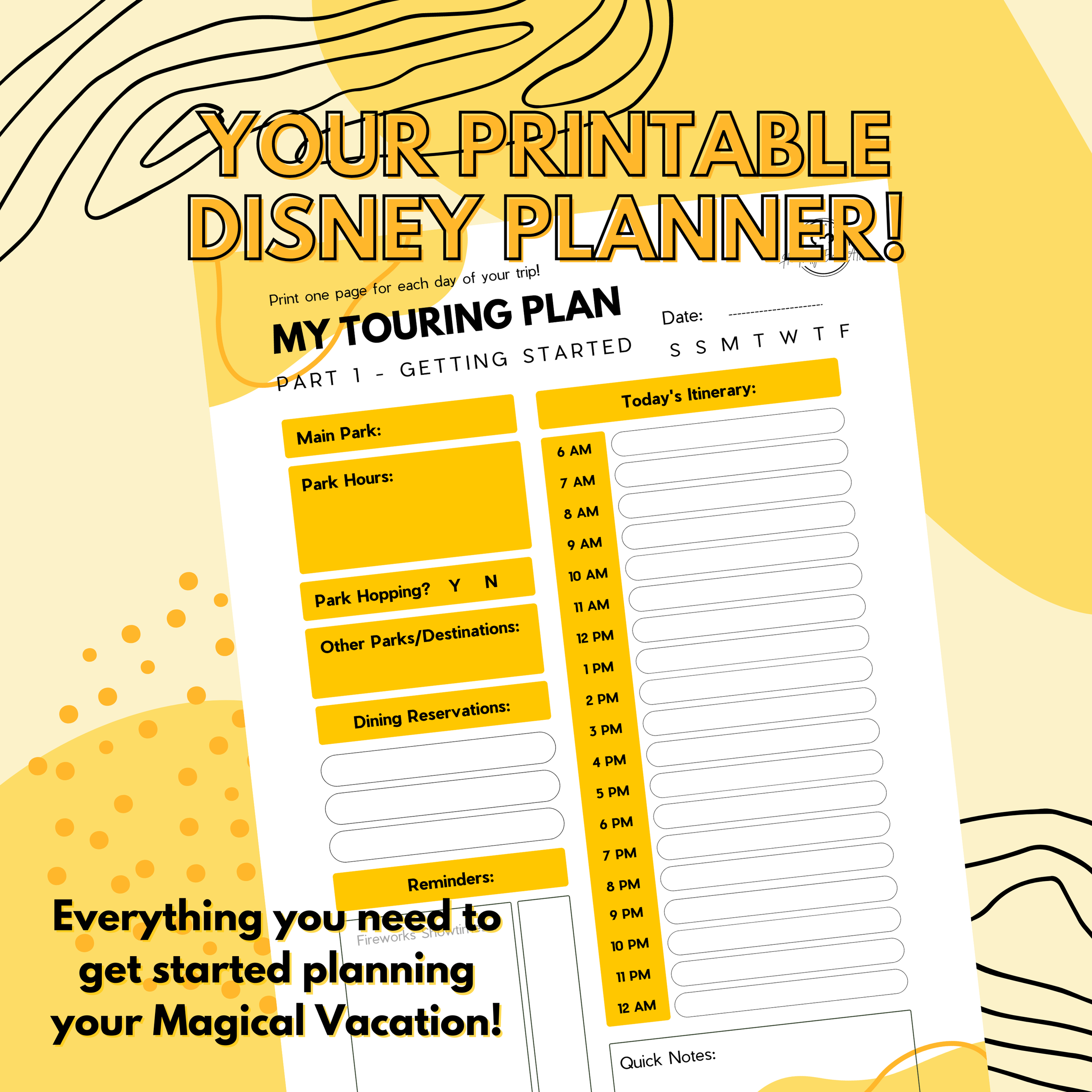 Disney World Printable Planner — Hemphilly Ever After