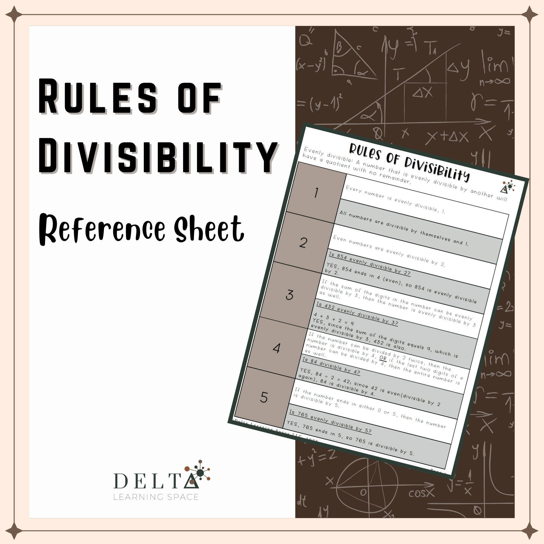 The Rules of Divisibility — Delta Learning
