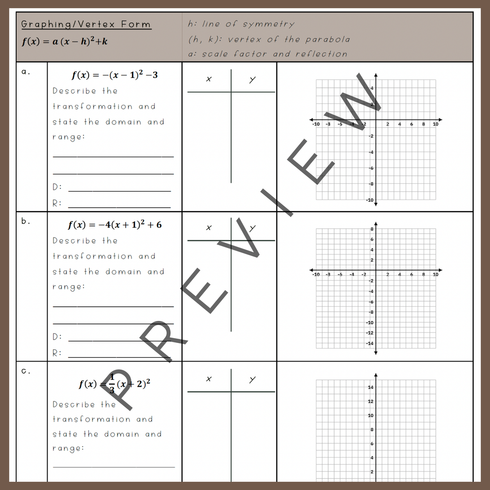 Modeling Using Quadratics Worksheet — Delta Learning