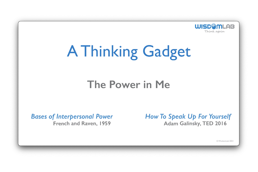 The Power In Me — WisdomLab