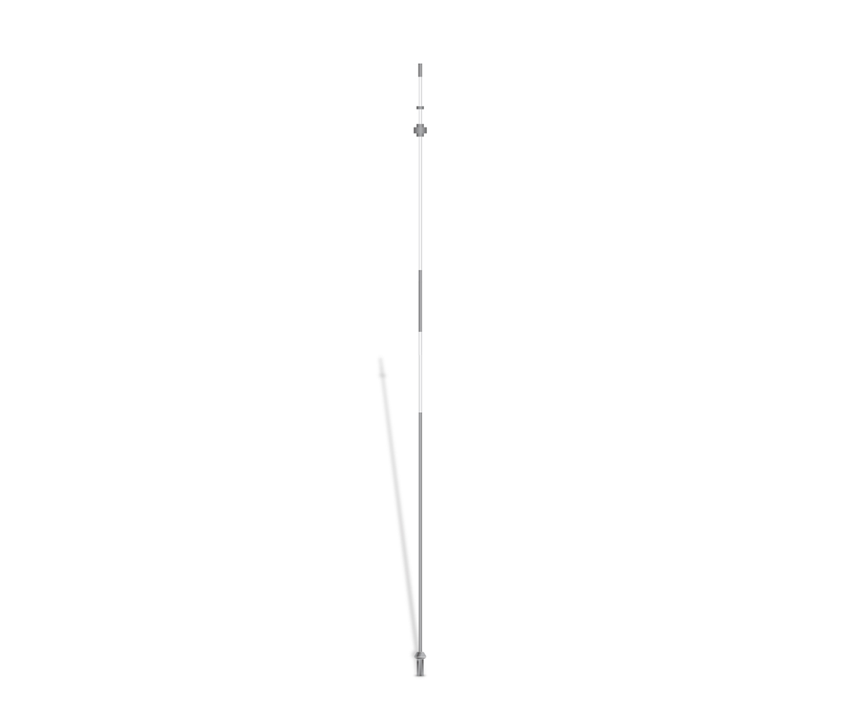 Flagstick - 1/2" - USA - White & Black — Tacit