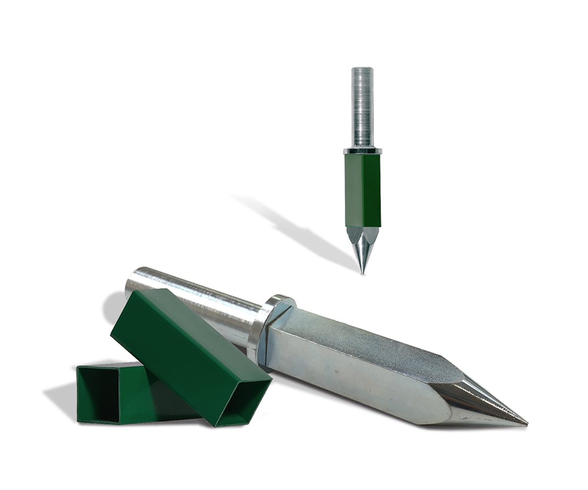Recycled Ground Socket Lumber Hazard Posts 0.5M Square Profile — Tacit