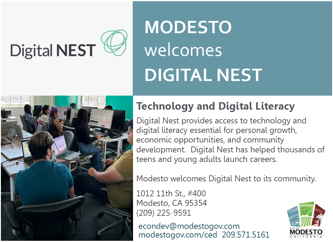 Modesto Welcomes Digital Nest — Modesto Economic Development
