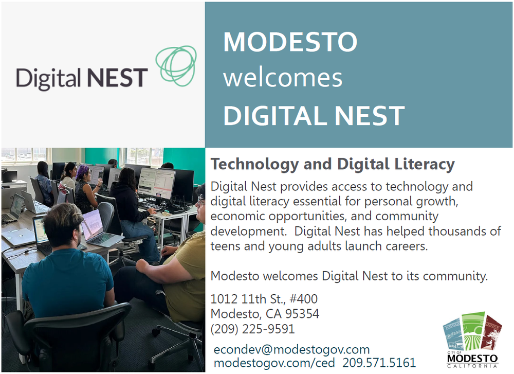 Modesto Welcomes Digital Nest — Modesto Economic Development