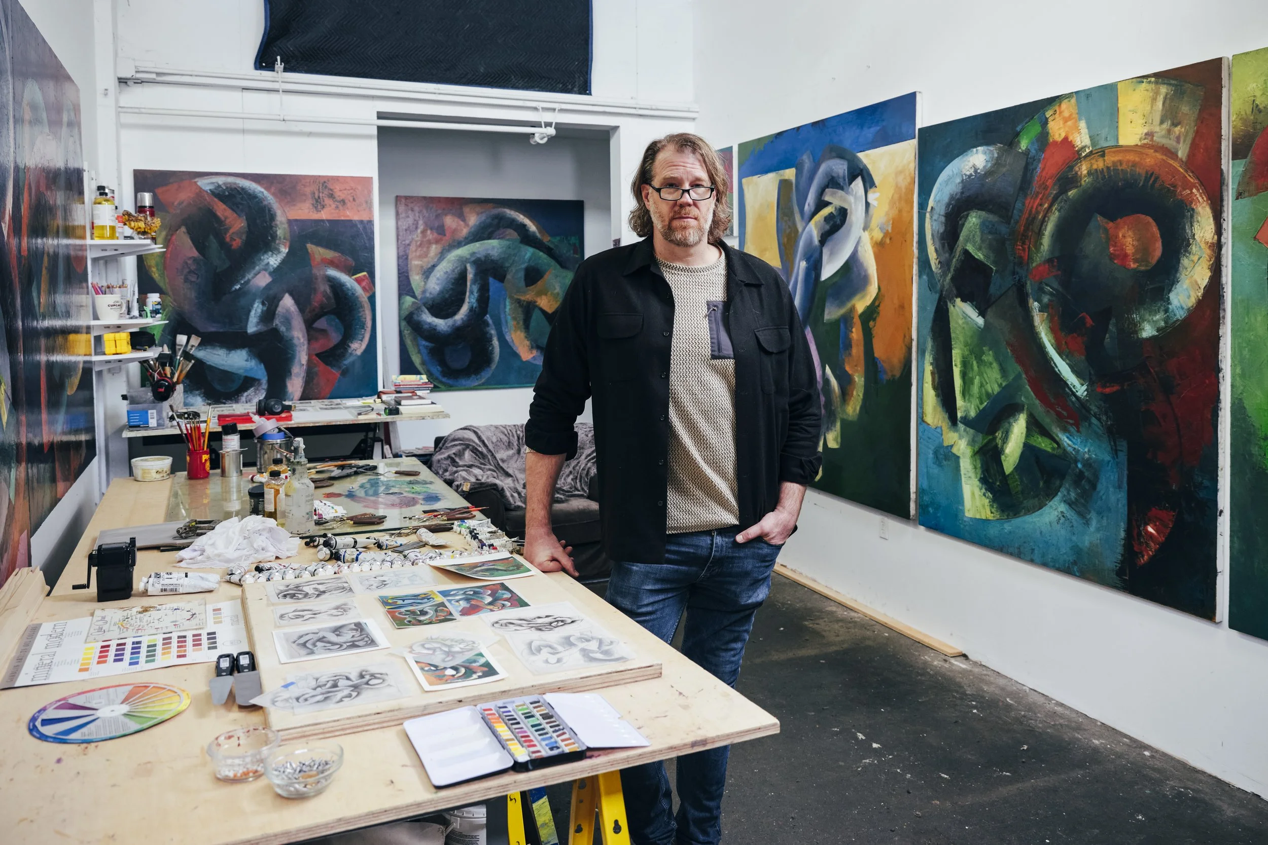 About — Painting by Eric N. Rue