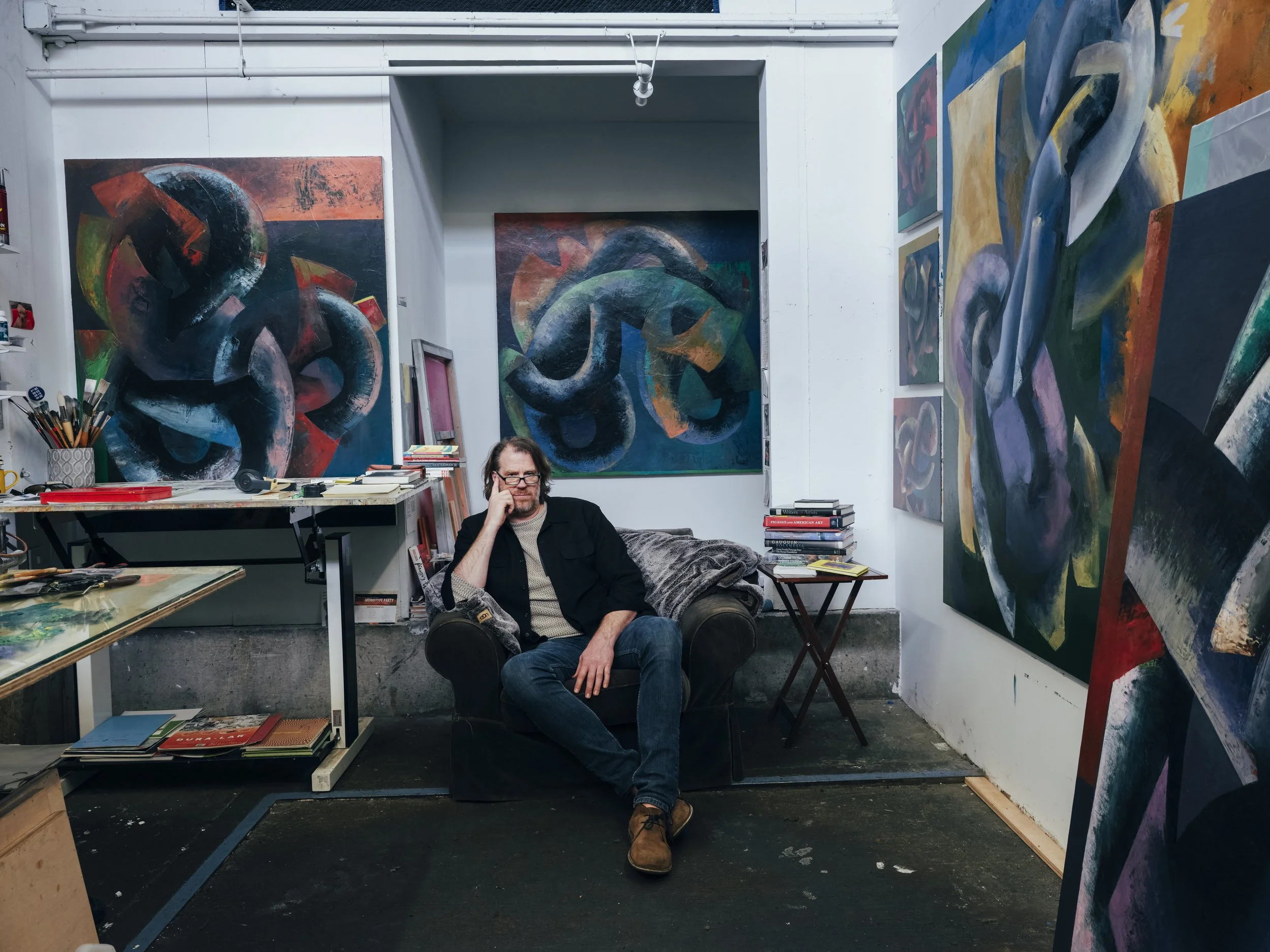 About — Painting by Eric N. Rue