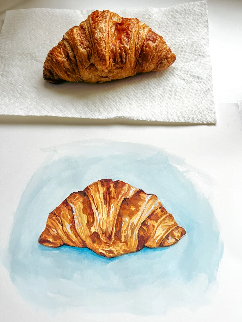How to Paint a Croissant (Watercolor or Gouache) — The Last Pigment ...