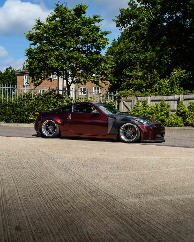 Nissan 350Z Full Wrap in KPMF Gloss Red Iridiscent — Monsterwraps