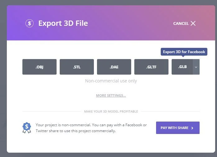 How to make Facebook 3D Posts