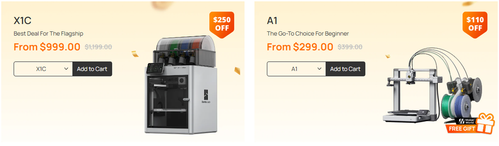 Bambu Lab Black Friday 2024: Up to $250 Off 3D Printers & New Product ...