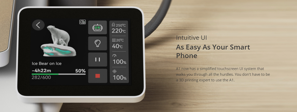 This is the new Bambu Lab A1 large 3D Printer