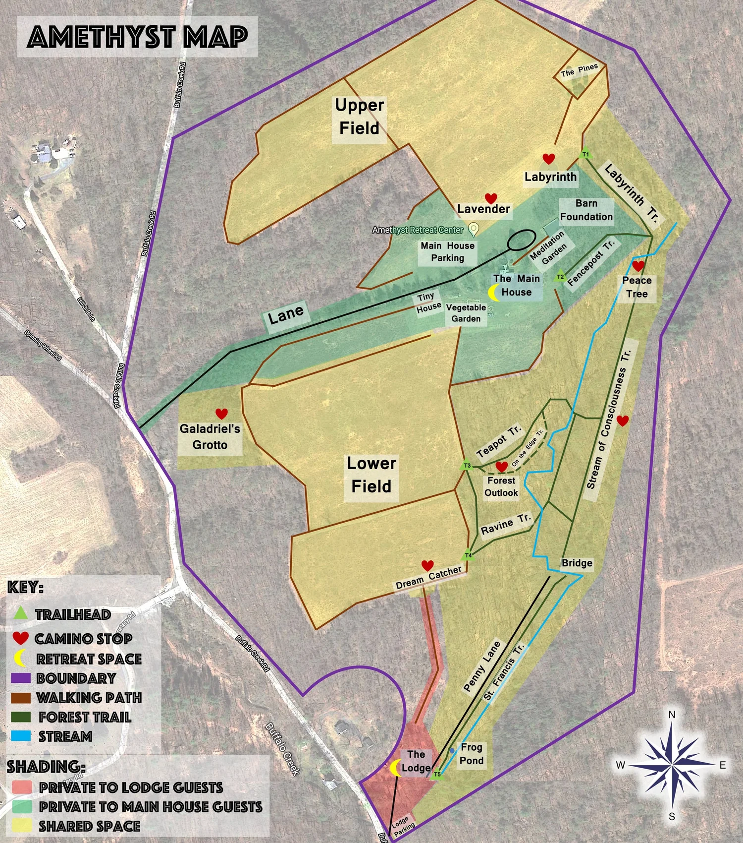 Property/Trail Map — Amethyst Retreat Center