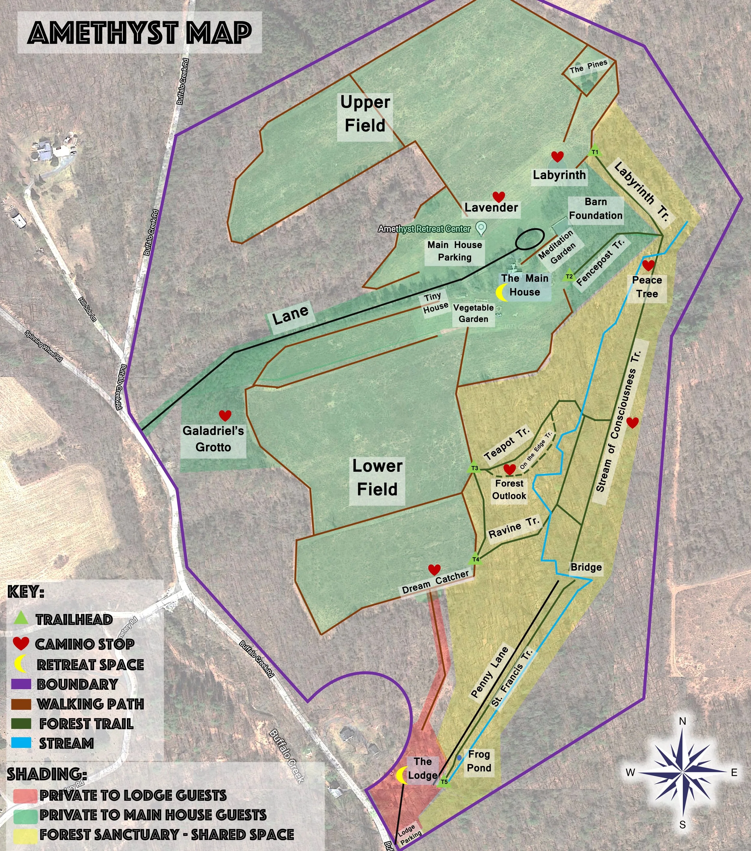 Property/Trail Map — Amethyst Retreat Center