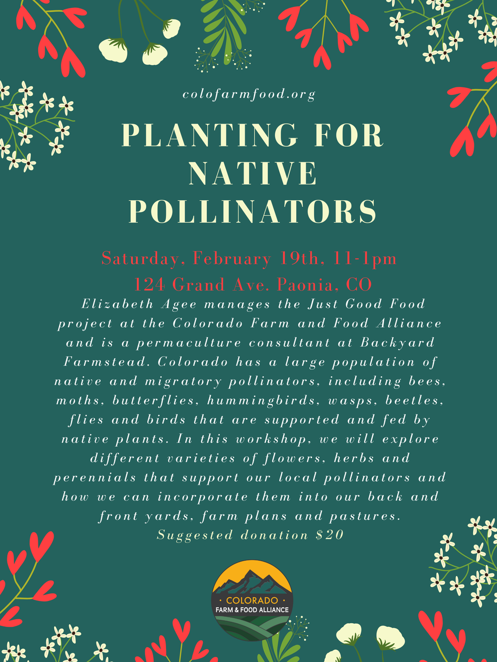 Planting for Native Pollinators Workshop — Colorado Farm & Food Alliance