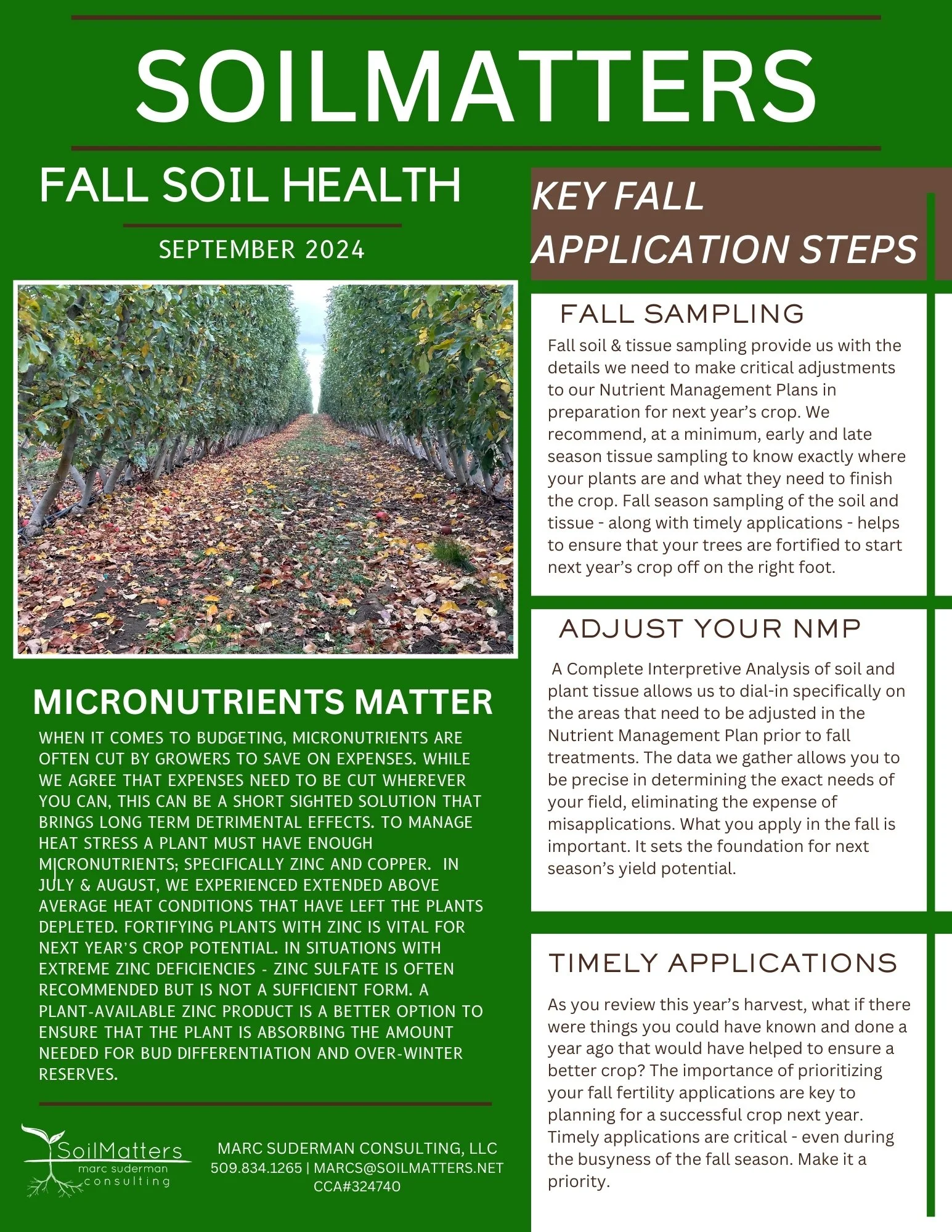 Fall Soil Health Update — Marc Suderman Consulting - SoilMatters - Marc ...