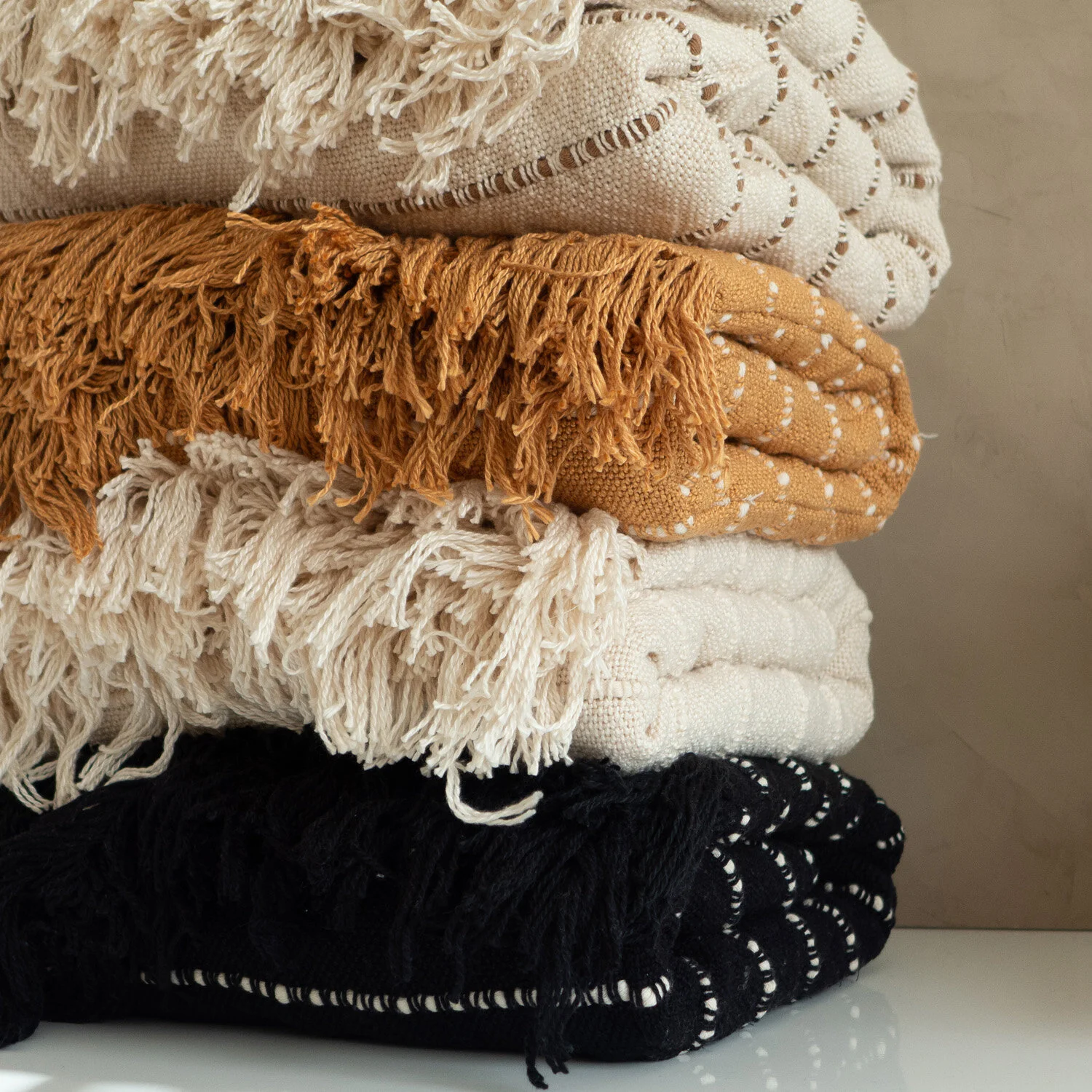 Waffle Throw — FENNEL HOME HANDWOVEN TEXTILES