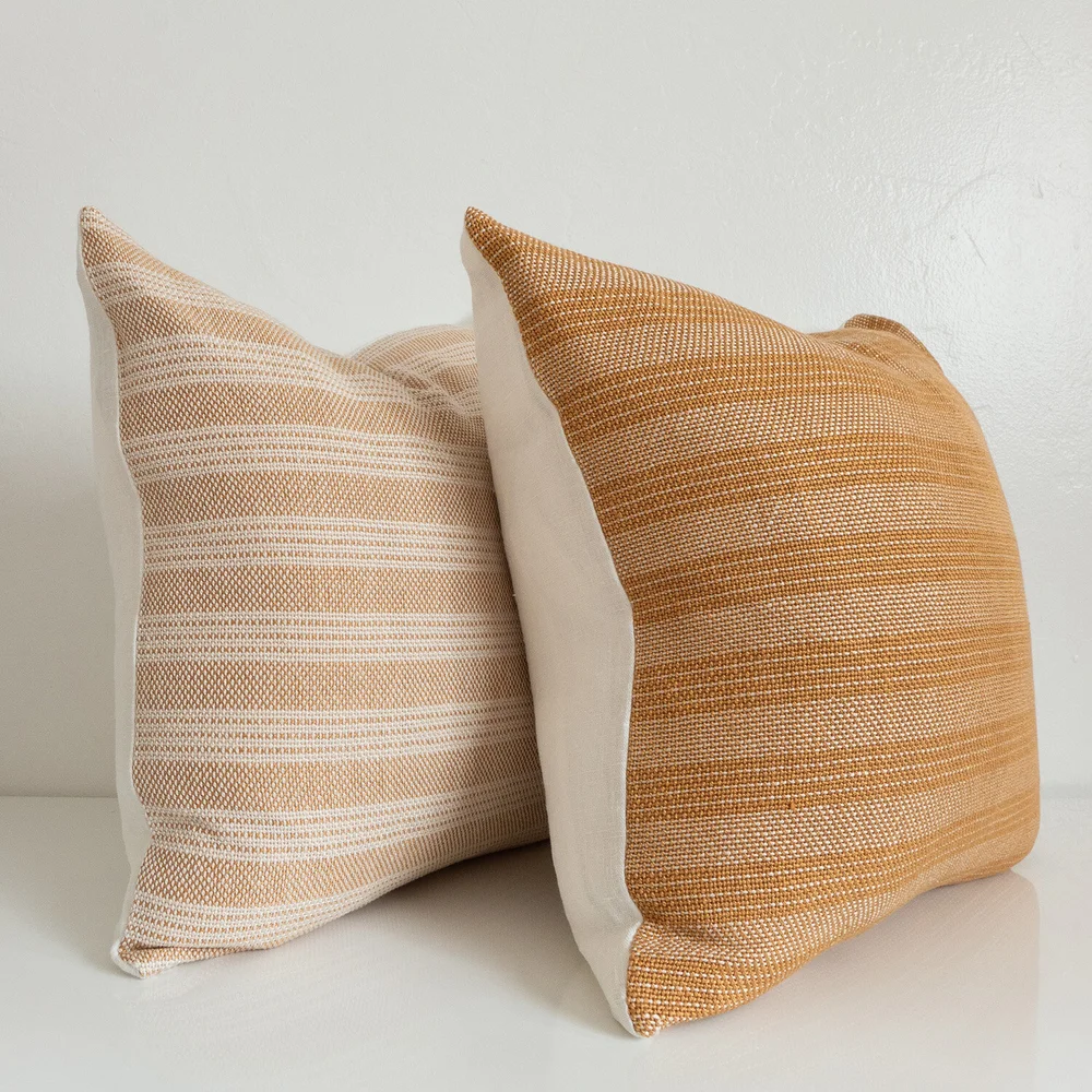 Charcoal Checker Pillows — FENNEL HOME HANDWOVEN TEXTILES