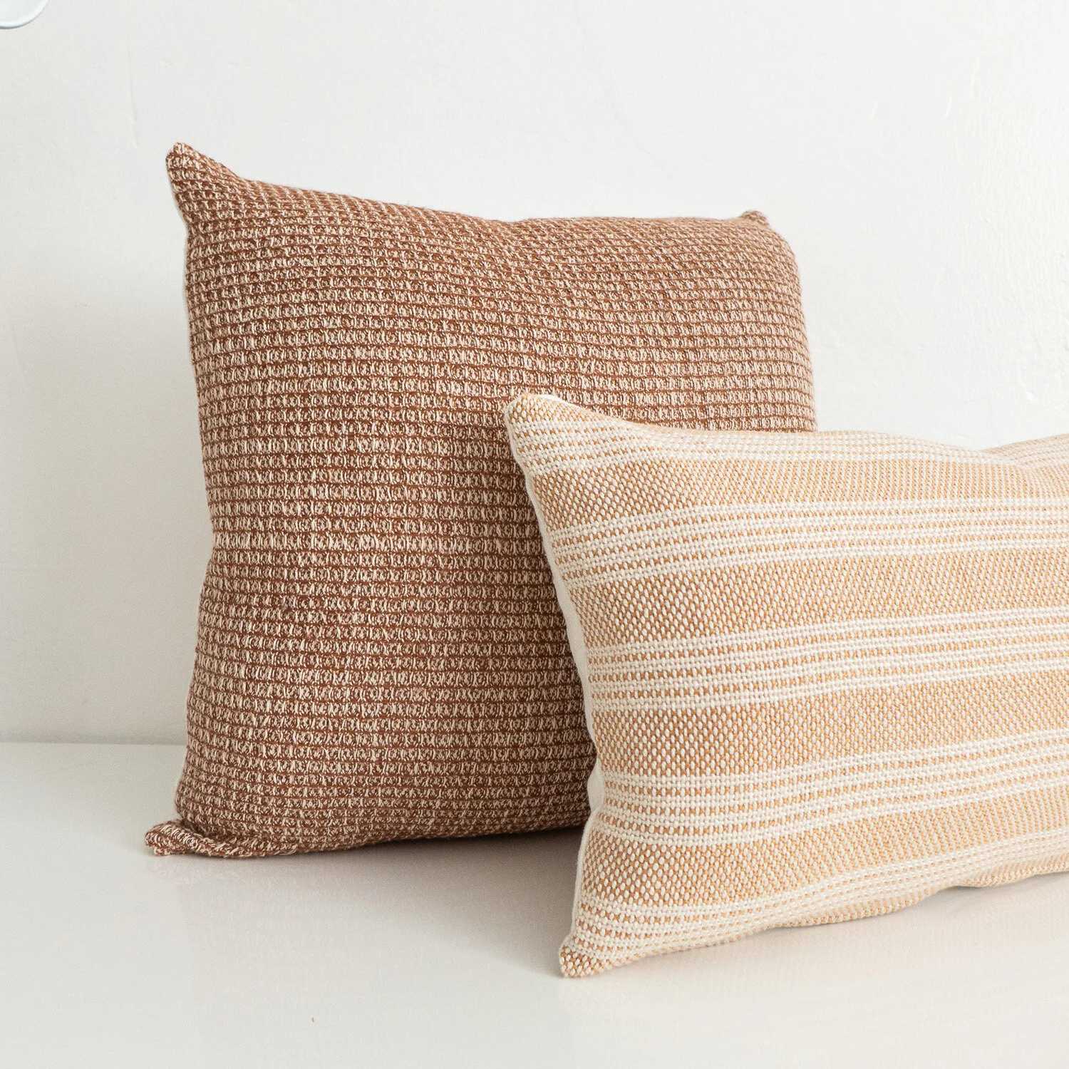 Charcoal Checker Pillows — FENNEL HOME HANDWOVEN TEXTILES