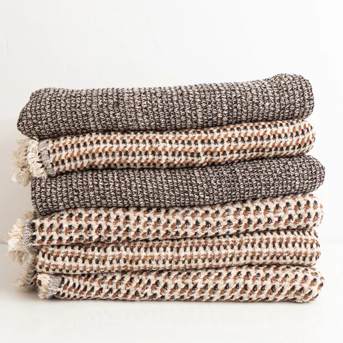 Textured Stripe Blankets — FENNEL HOME HANDWOVEN TEXTILES
