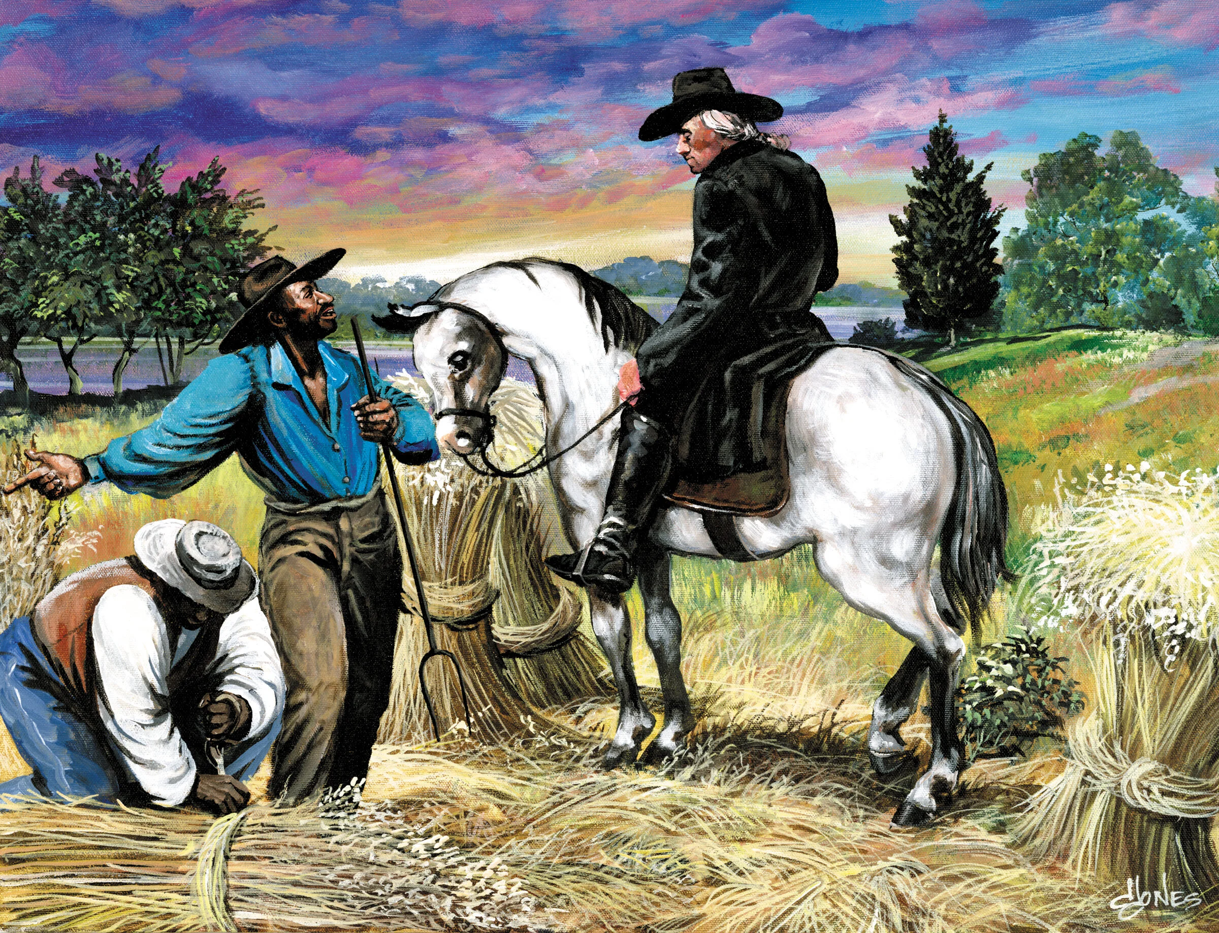 George Washington and Slave at Mt. Vernon — ON THE MONEY