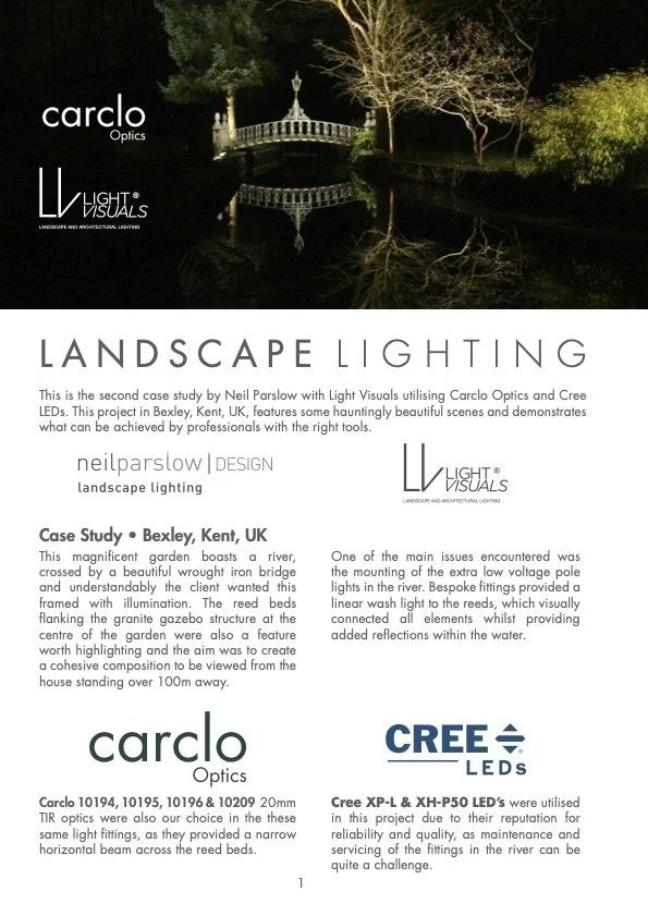 Front cover case studies brochure of works by Landscape Lighting ...
