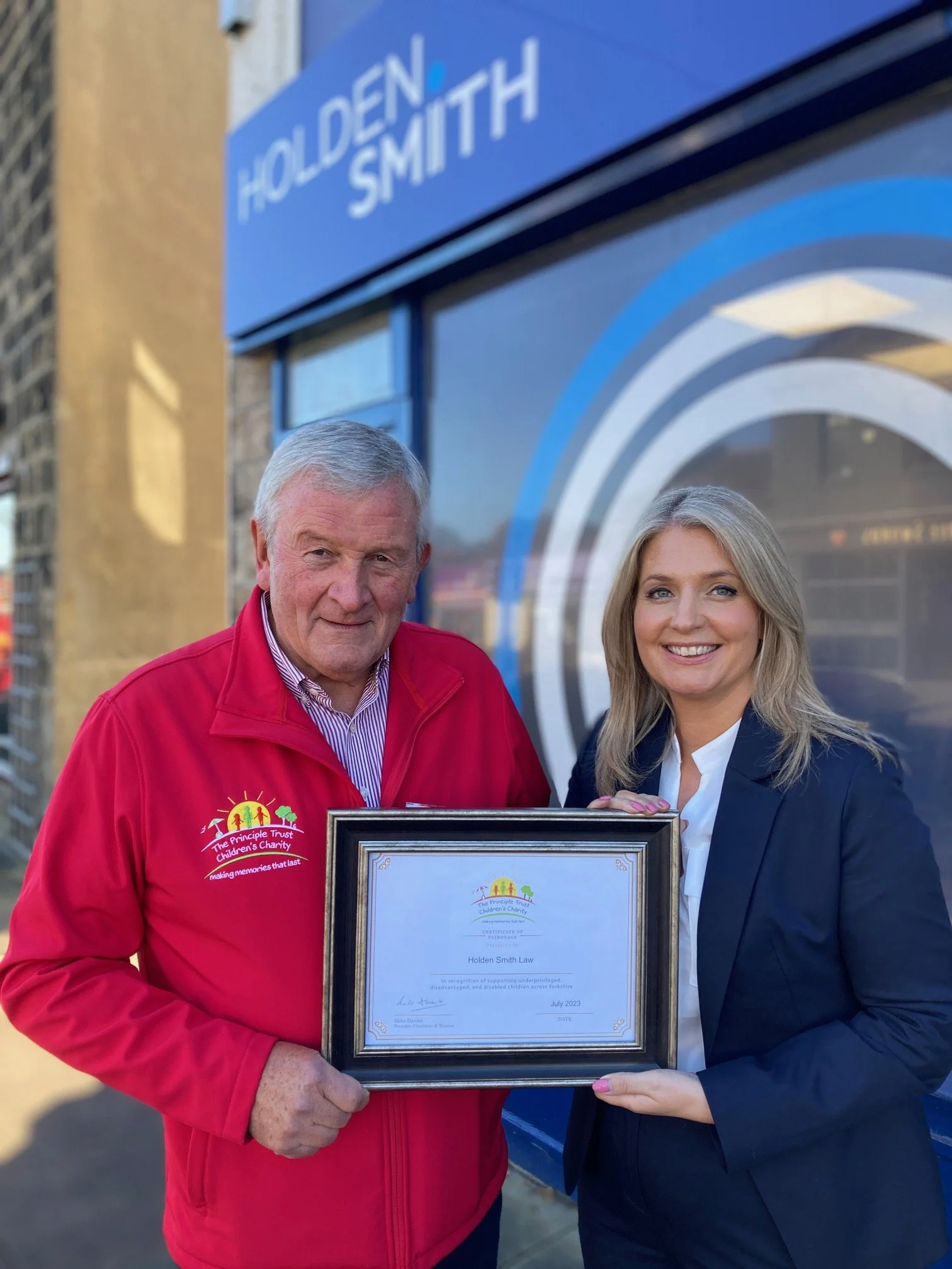 Holden Smith Pledges Support to The Principle Trust — Holden Smith Law