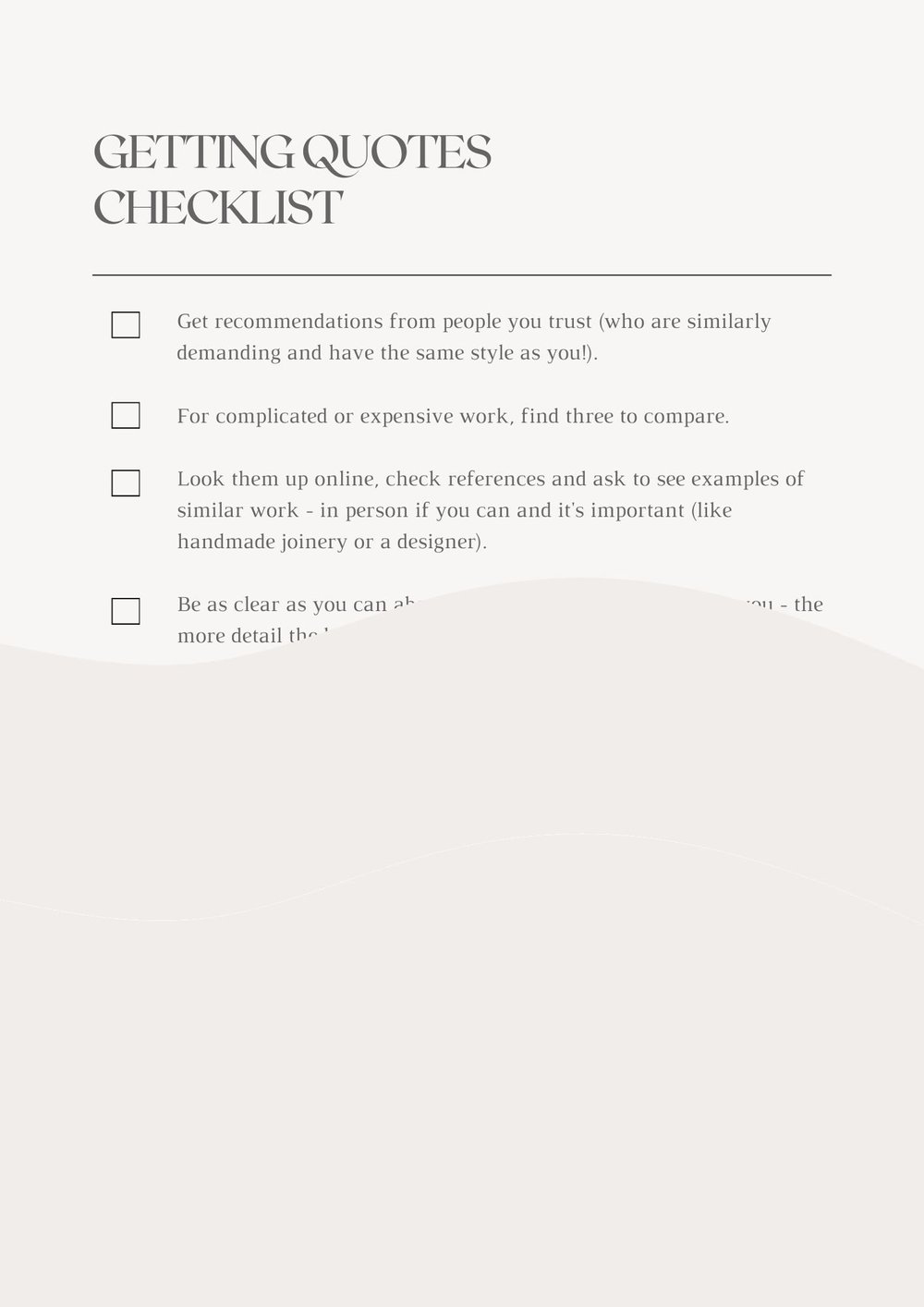 Getting Quotes Checklist | Download & Start Today — KVIST INTERIOR DESIGN