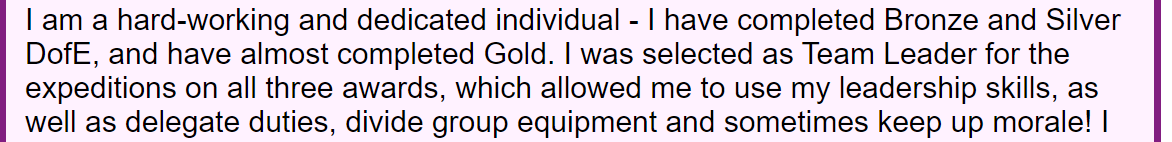 Use DofE to make your CV and Personal Statement shine | DofE Hero