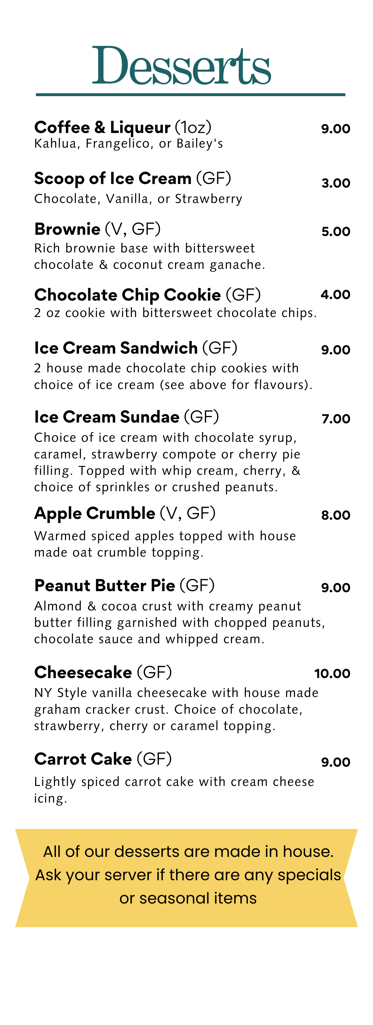 Easy Street Diner Menu, Fairview-Clayton Park, Halifax — Easy Street Diner