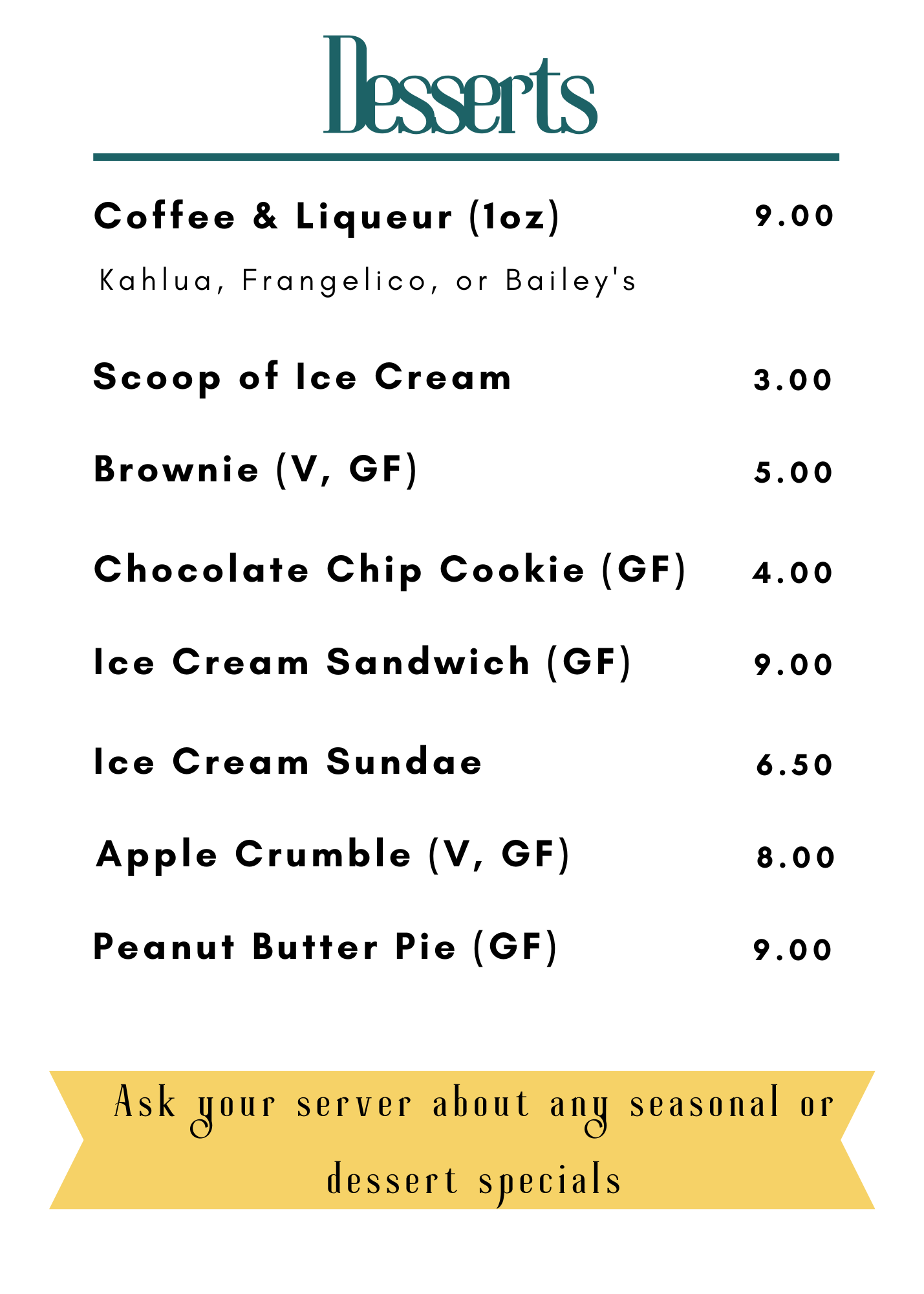 Easy Street Diner Menu, Fairview-Clayton Park, Halifax — Easy Street Diner