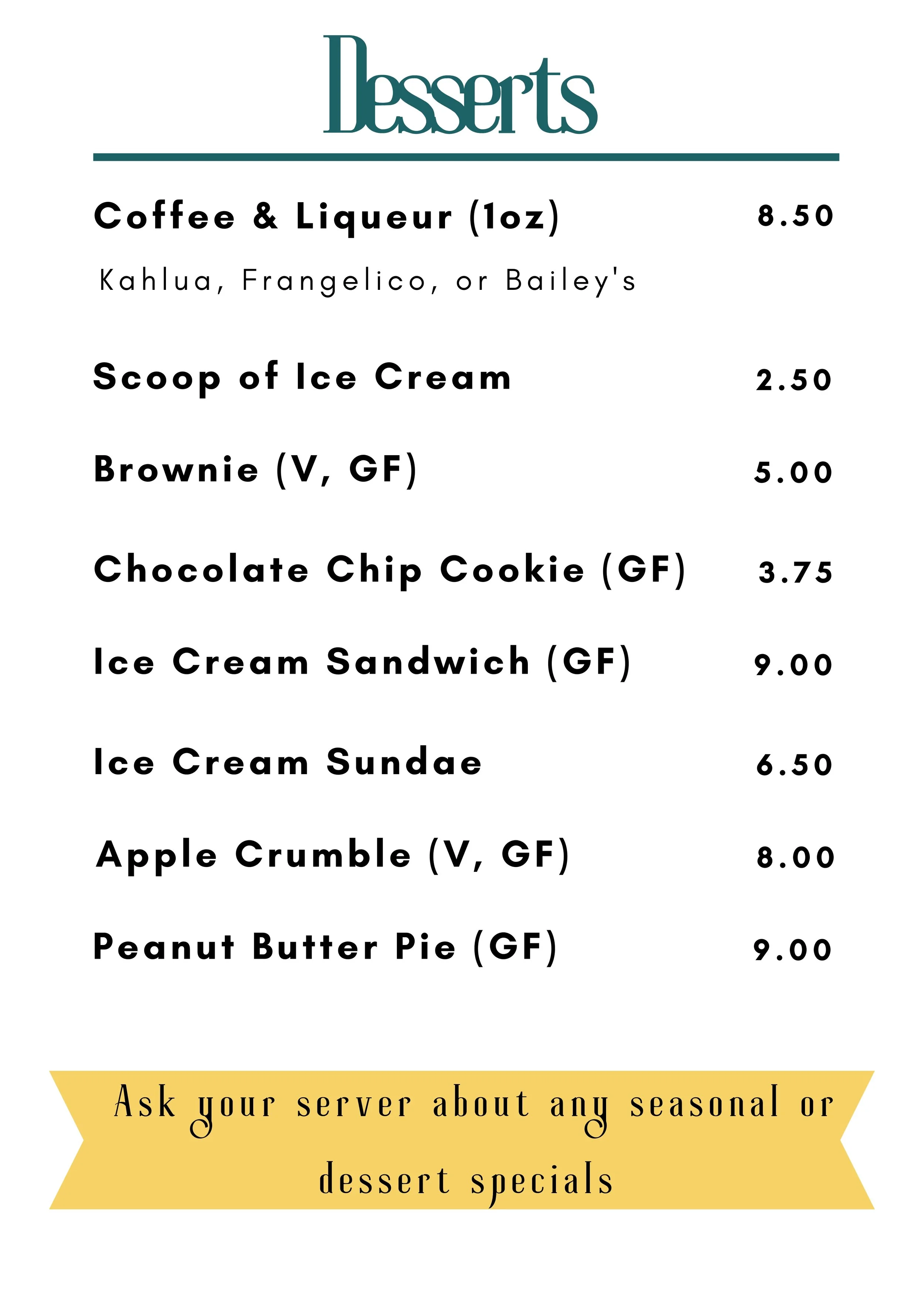Easy Street Diner Menu, Fairview-Clayton Park, Halifax — Easy Street Diner