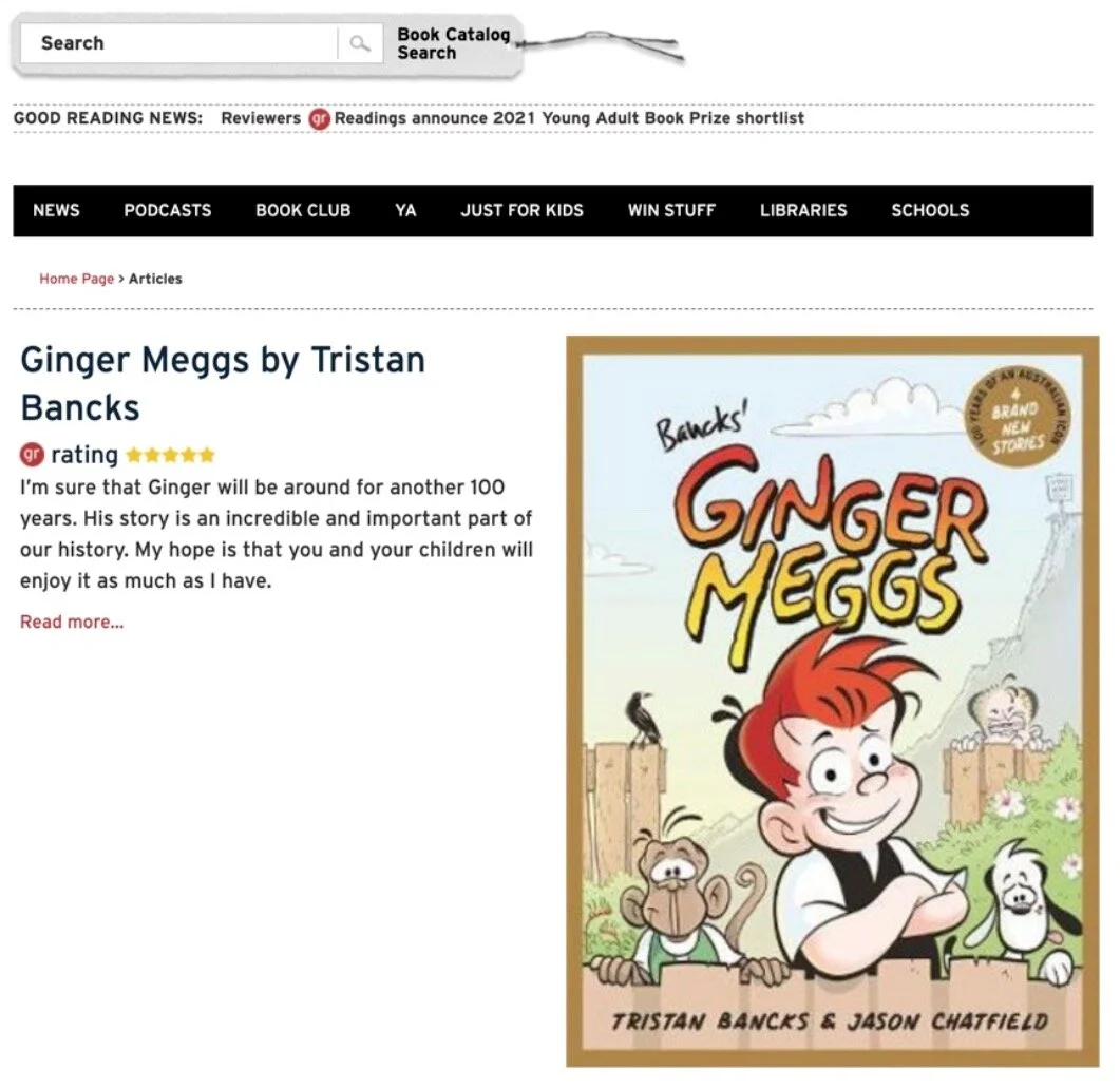 Book Review: Good Reading Magazine — Ginger Meggs