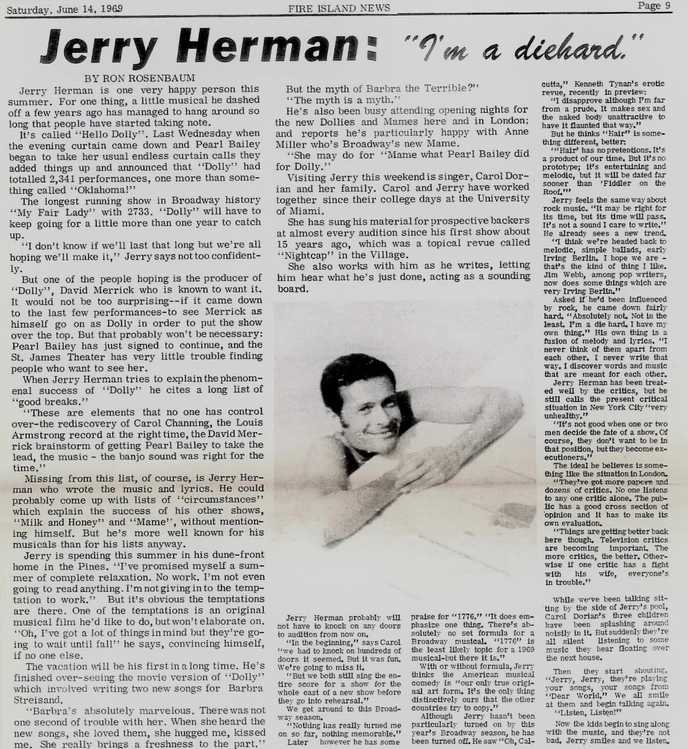 Fire Island Celebrity history- Jerry Herman — Fire Island Pines ...