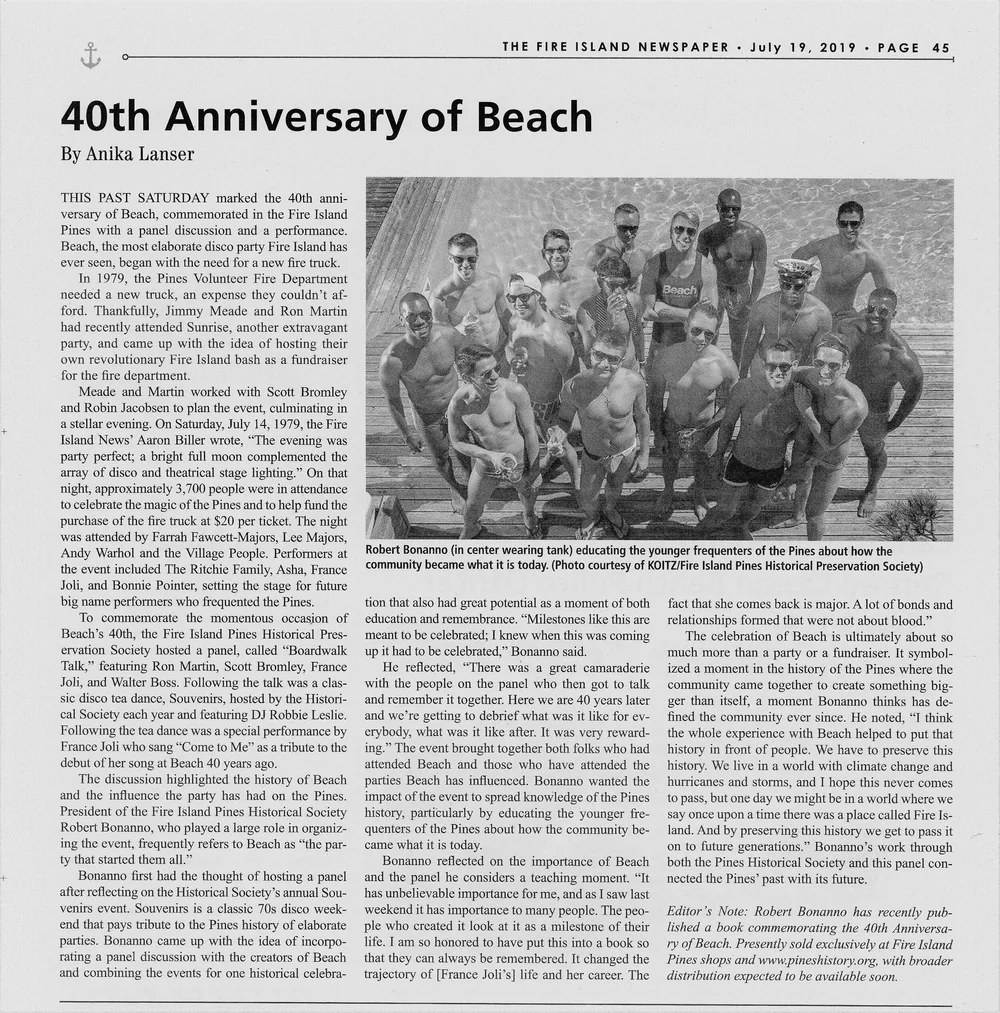 “Beach” Fire Island’s 1st beach party- the party that started it all ...