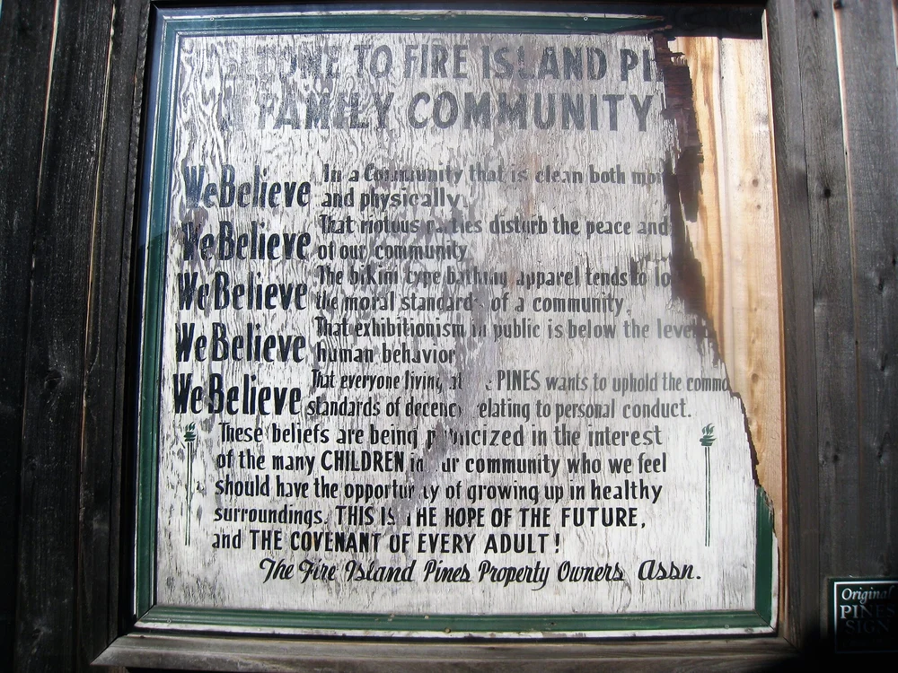 Welcome to Fire Island Pines. A Family Community… the sign — Fire ...
