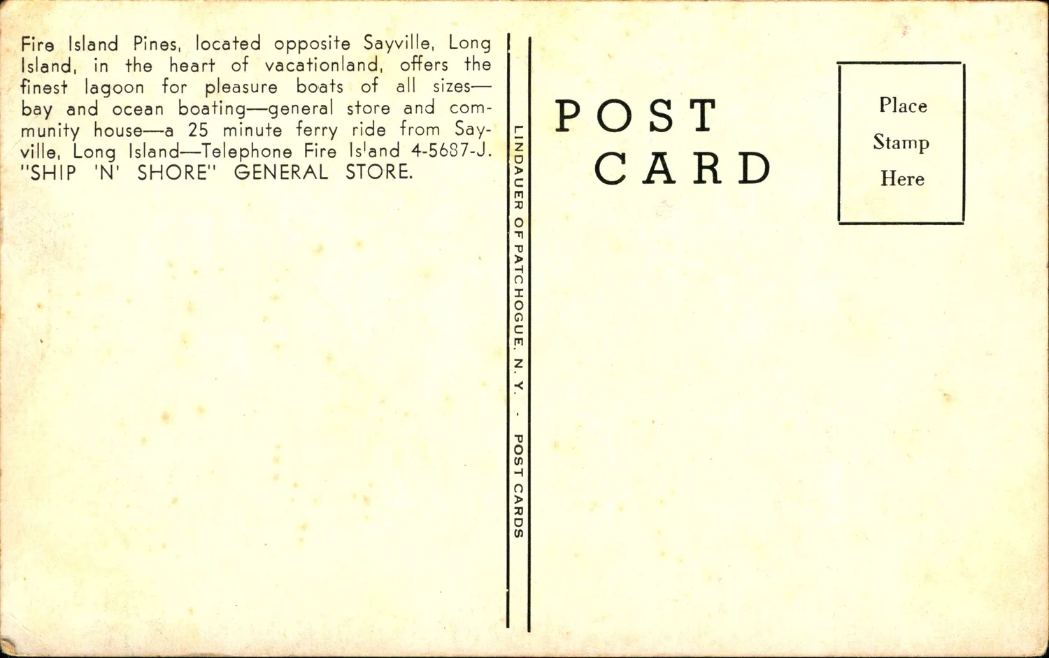 Postcards from Fire Island Pines — Fire Island Pines Historical Society