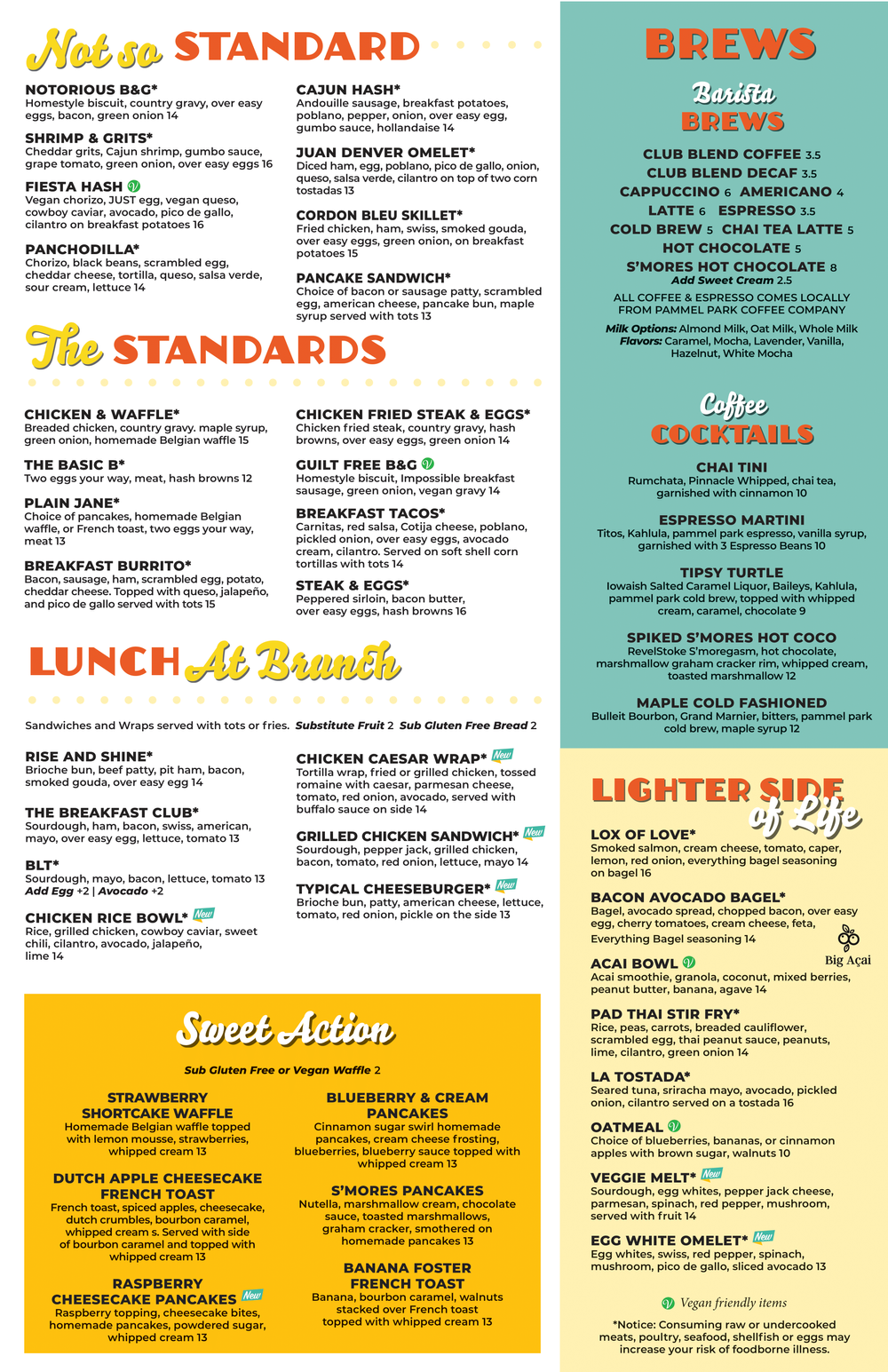 Breakfast, Lunch and Brunch Menu — The Breakfast Club USA | Des Moines ...