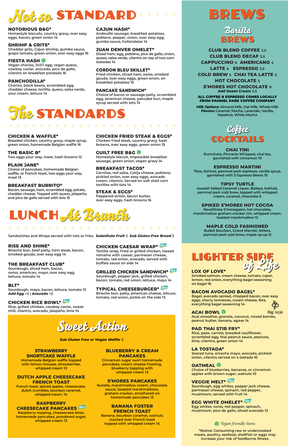 Breakfast, Lunch and Brunch Menu — The Breakfast Club USA | Des Moines ...