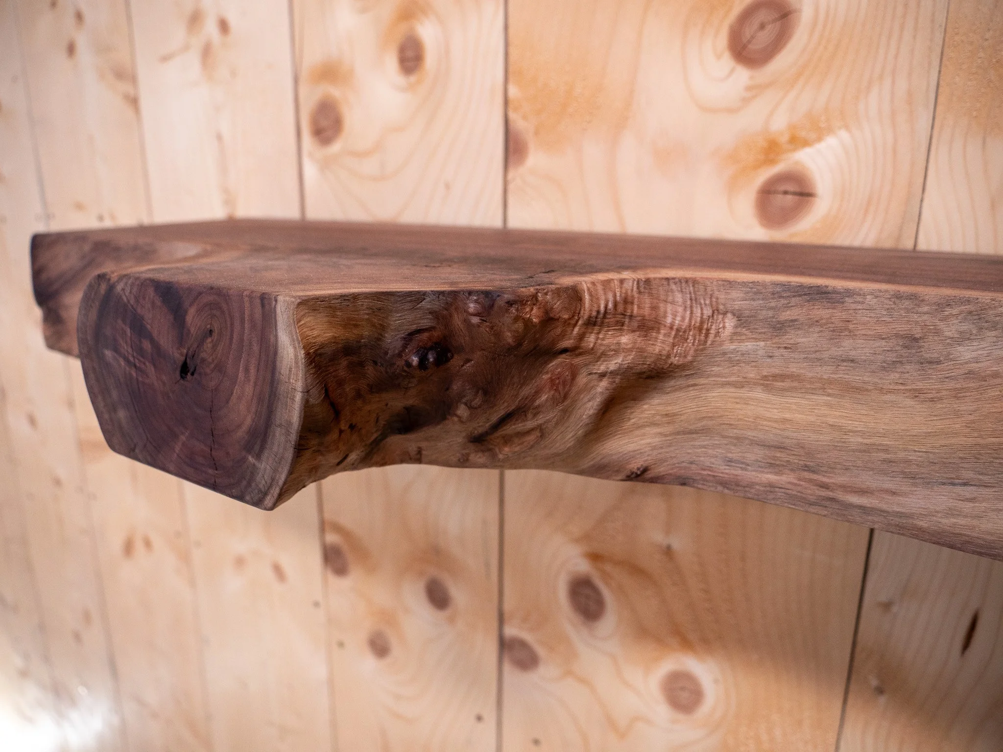 Walnut Fireplace Mantel — Hillside Timber