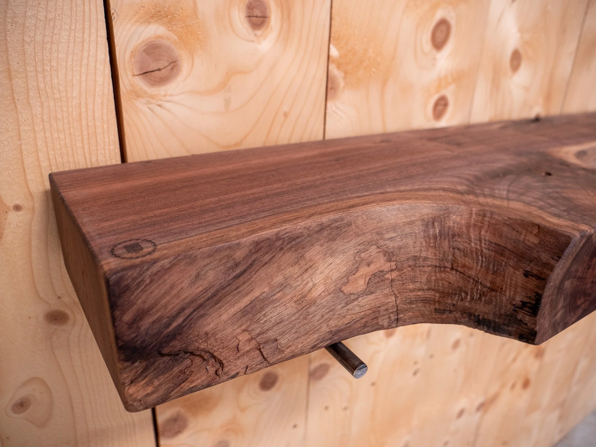Walnut Fireplace Mantel — Hillside Timber