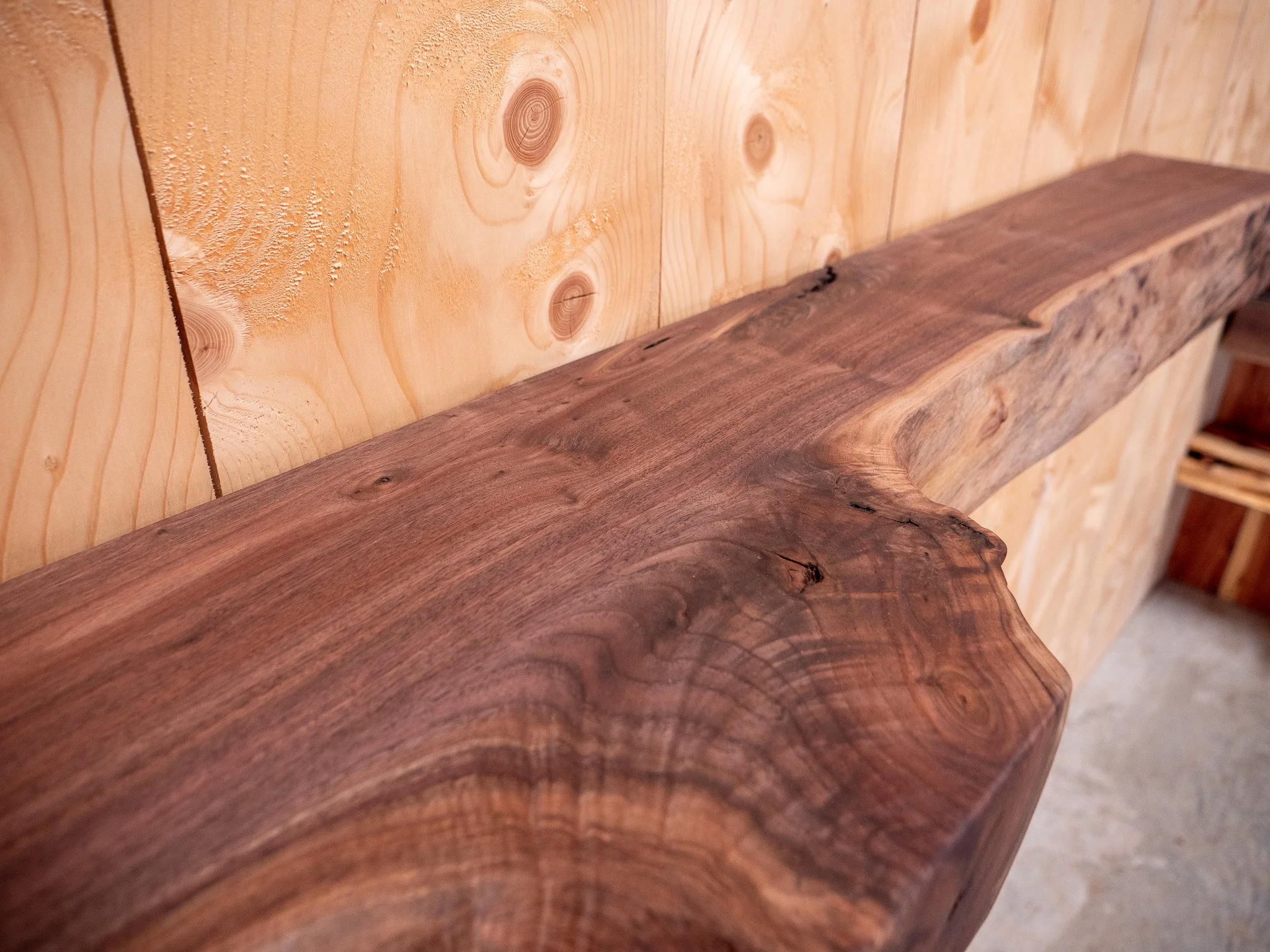 Walnut Fireplace Mantel — Hillside Timber