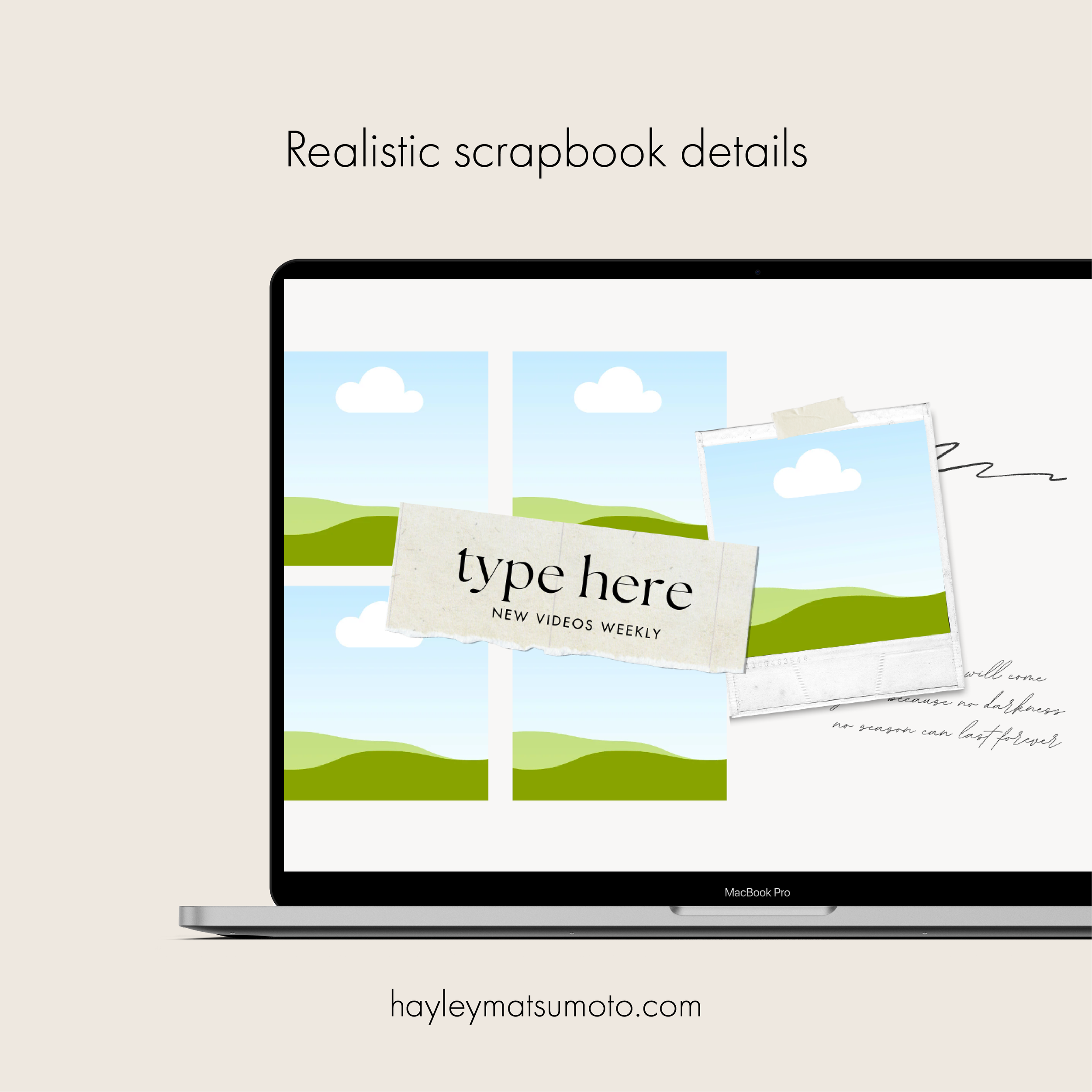 Scrapbook Banner Template — Hayley Matsumoto